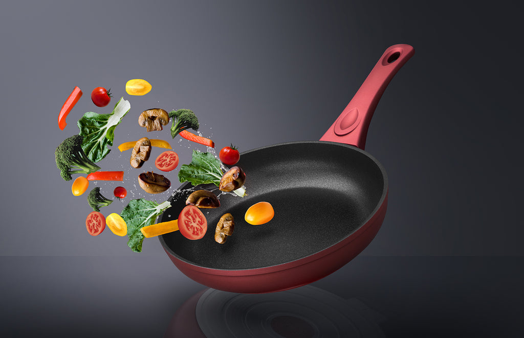 Titanium Nonstick 11-Inch Fry Pan (Red) – Saflon